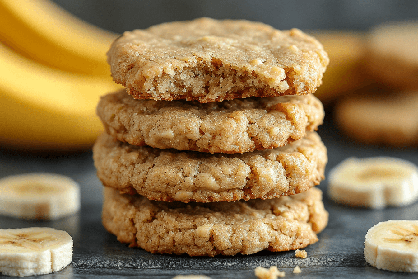 Healthy 3-Ingredient Banana Bread Cookies Recipe